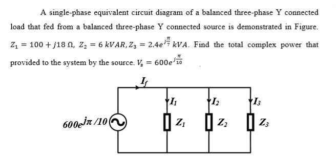 A Single Phase Equivalent Circuit Diagram Of A Balanced Three Phase Y