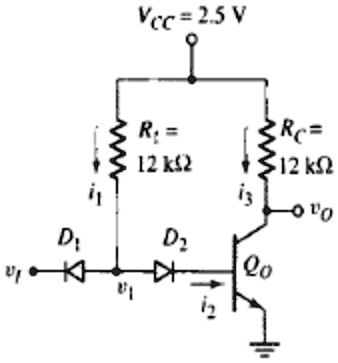 SOLVED: Consider the DTL circuit shown in Figure P17.19. Assume B = 25. (a) Determine the values ...
