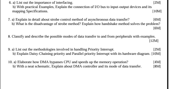 SOLVED: a) List out the importance of interfacing. b) With practical Examples, Explain the ...
