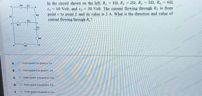 SOLVED: In the circuit shown on the left, R2 = 5Ω, R5 = 6Ω, and the ...