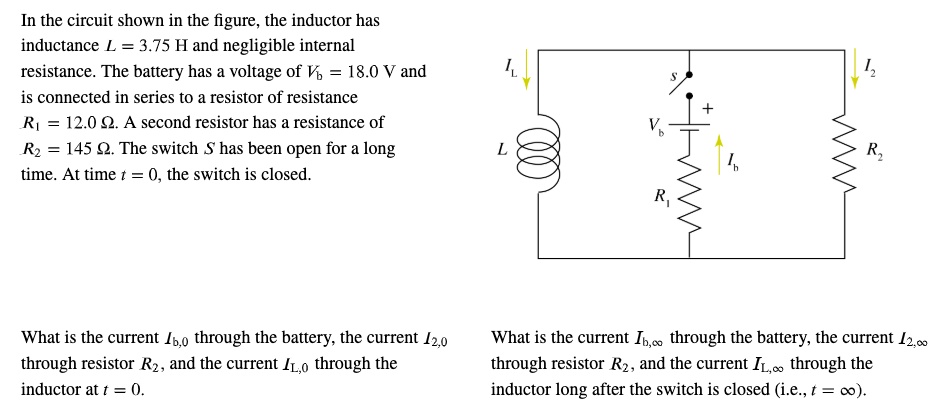 in the circuit shown in the figure the inductor has inductance l 375 h ...