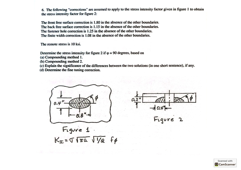 6 the following corrections are assumed to apply to the stress ...