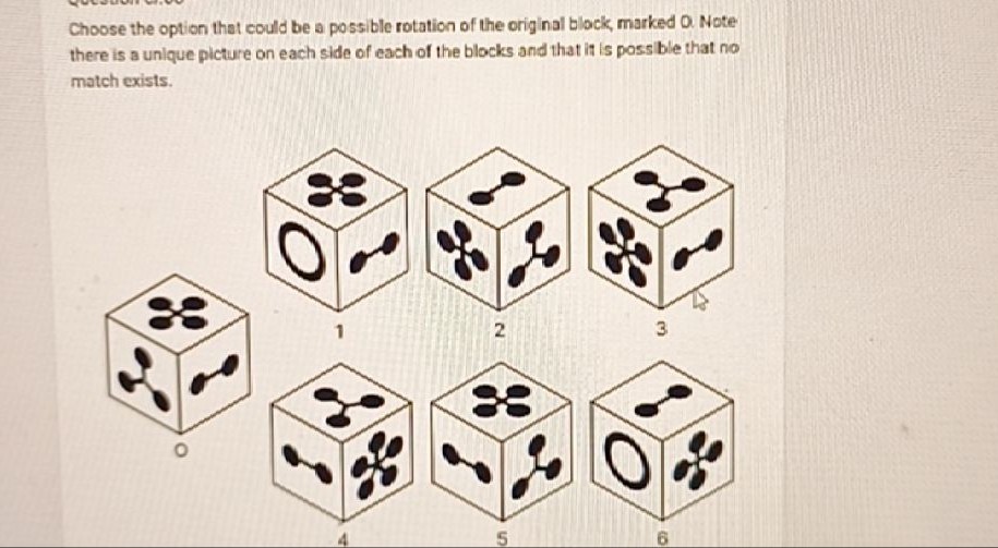 Choose the option that could be a possible rotation of the original ...