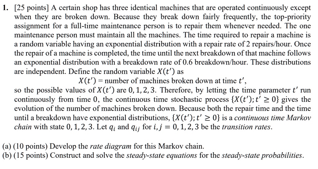 25 points a certain shop has three identical machines that are operated ...