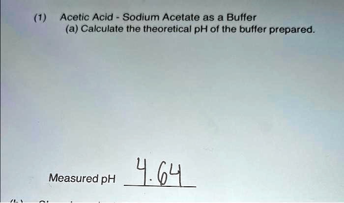 SOLVED: How do I calculate the theoretical pH? (1) Acetic Acid-Sodium ... SOLVED: How do I calculate the theoretical pH? (1) Acetic Acid-Sodium ...