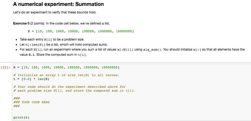 SOLVED: A numerical experiment: Summation Let's do an experiment to verify that these bounds ...