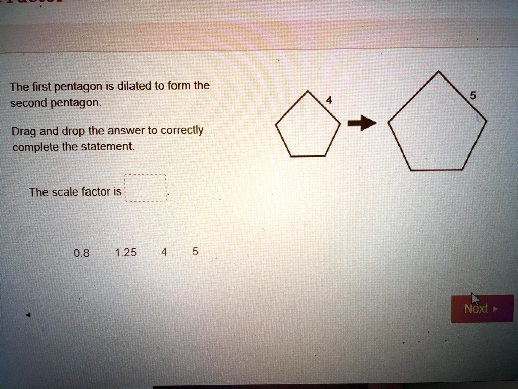 Please help, I'm terrible at math. The first pentagon is dilated to ... Please help, I'm terrible at math. The first pentagon is dilated to ...