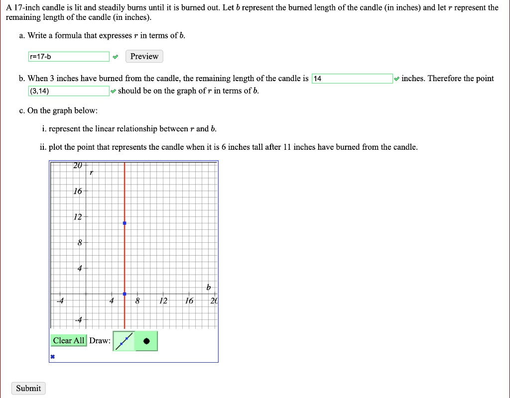 [GET ANSWER] a 7 inch candle is lit and steadily burns until it is ...