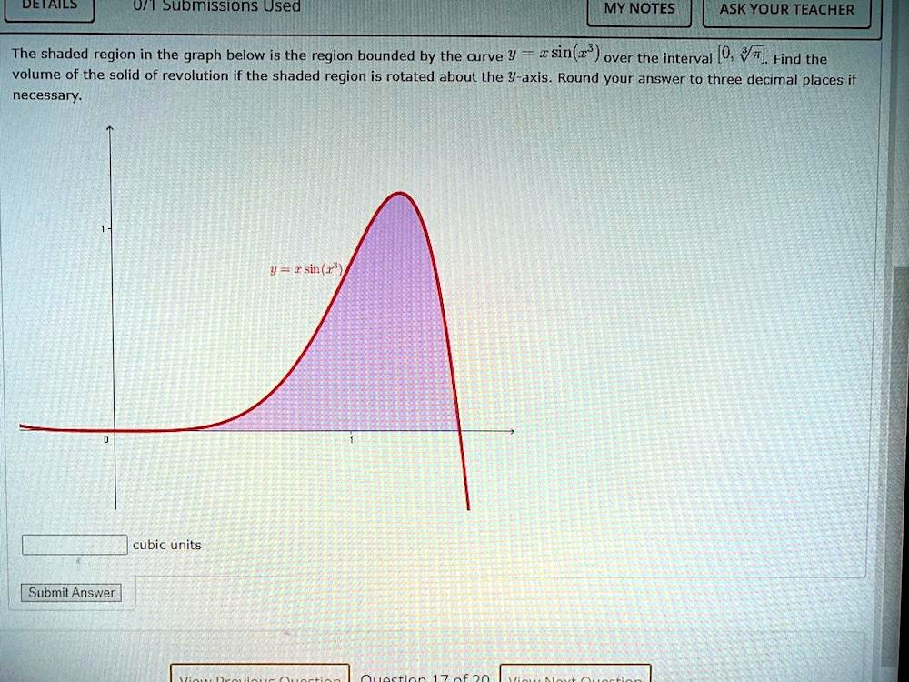SOLVED: DEIAILS Ul | submissions Used MY NOTES ASK YOUR TEACHER The ...