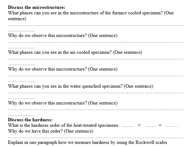 SOLVED: Discuss the microstructure: What phases can you see in the ...