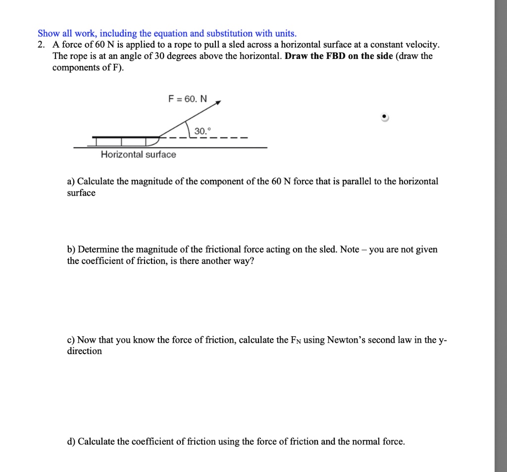 SOLVED: Show all work; including the equation and substitution with ...