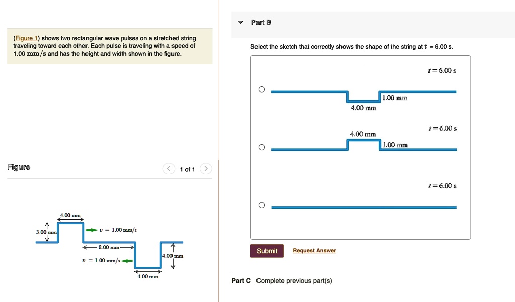 SOLVED: Part B (Figure 1) shows two rectangular wave pulses on a ... SOLVED: Part B (Figure 1) shows two rectangular wave pulses on a ...