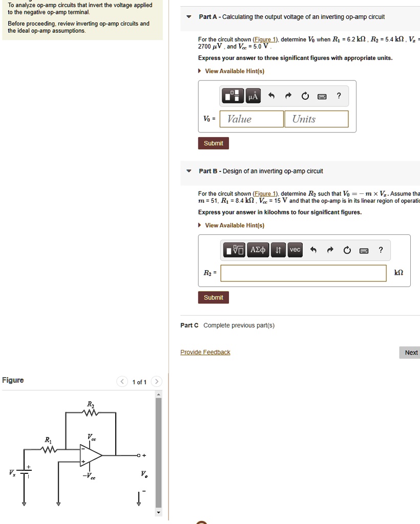 SOLVED: To analyze Op-amp circuits that invert the voltage applied to the negative Op-amp ...