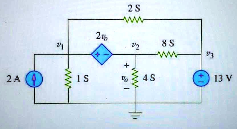 using the node voltages method calculate the voltages v1 v2 and v3 of ... using the node voltages method calculate the voltages v1 v2 and v3 of ...
