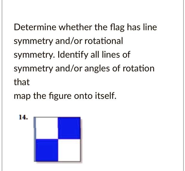 determine whether the flag has line symmetry andor rotational symmetry ...