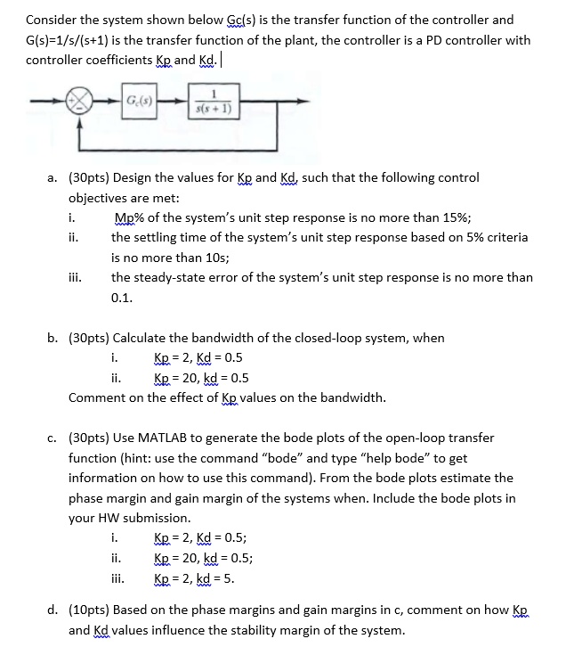 consider the system shown below gcs is the transfer function of the controller and gs1ss1 is the ...