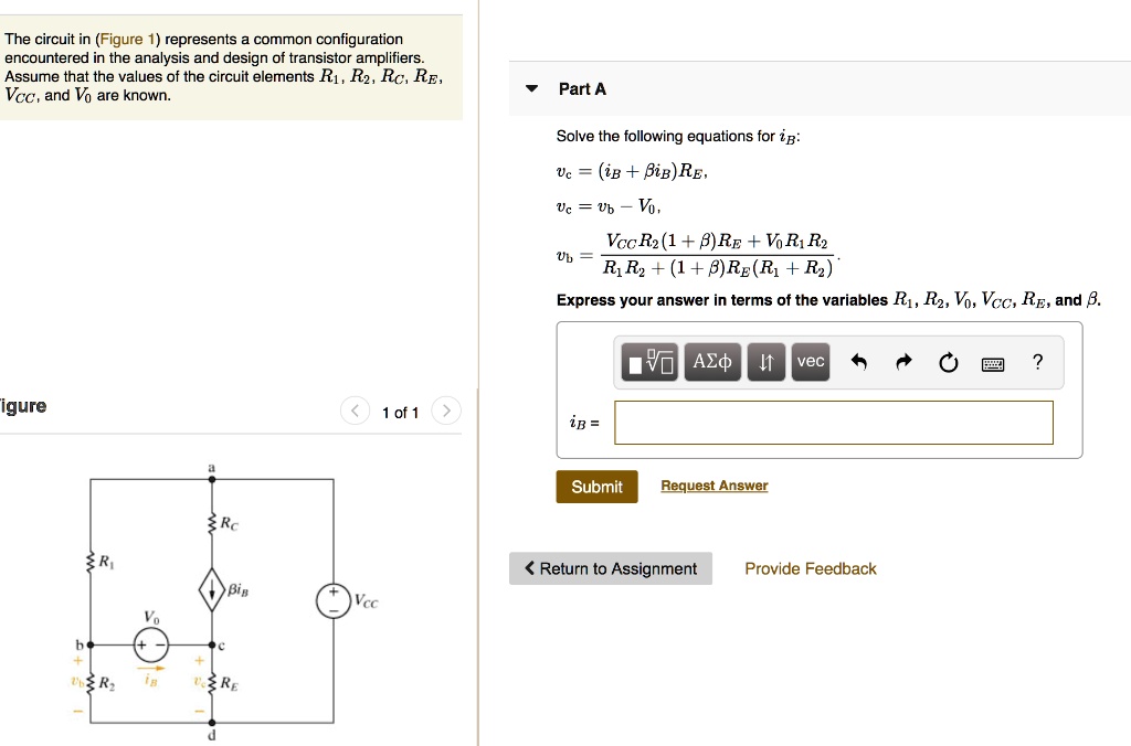 The circuit in (Figure 1) represents a common configuration encountered ...