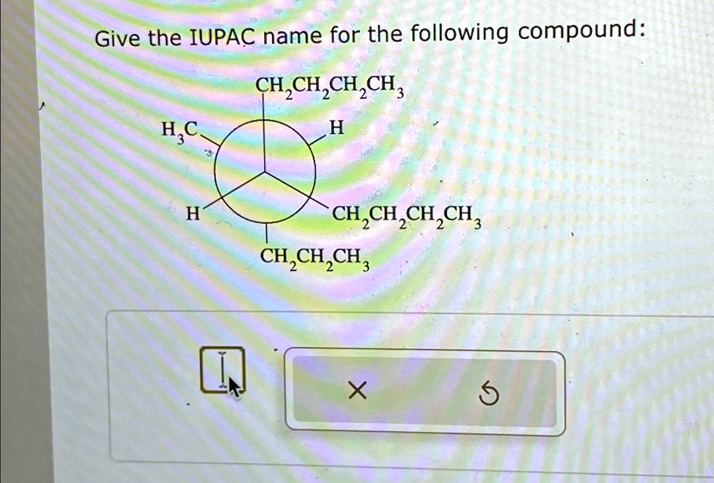 VIDEO solution: Give the IUPAC name for the following compound: Give the IUPAC name for the ...