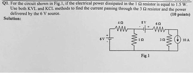 for the circuit shown in fig1 if the electrical power dissipated in the 1 n resistor is equal to ...