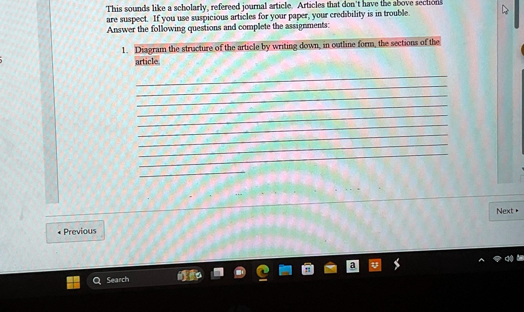 this sounds like a scholarly refereed journal article articles that ...