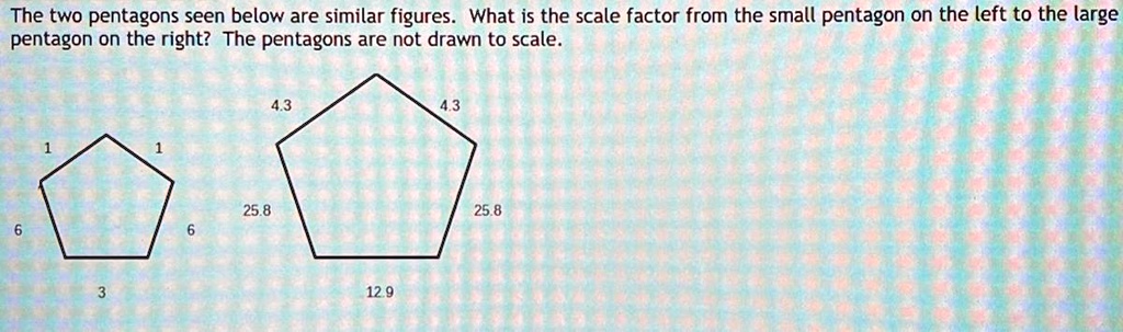 SOLVED: ' The two pentagons seen below are similar figures. What is the ...