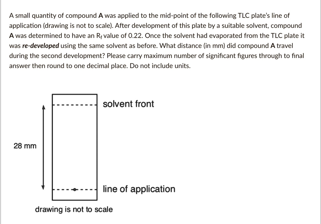 SOLVED: A small guantity of compound A was applied to the mid-point of ...