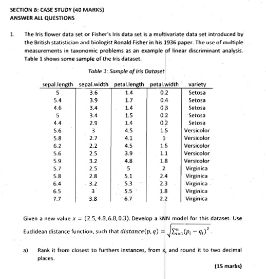 SOLVED: Texts: SECTION B: CASE STUDY (40 MARKS) ANSWER ALL QUESTIONS ...