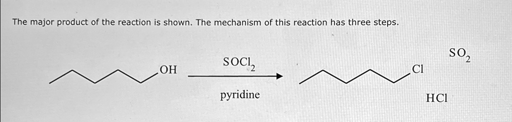 The major product of the reaction is shown. The mechanism of this ...