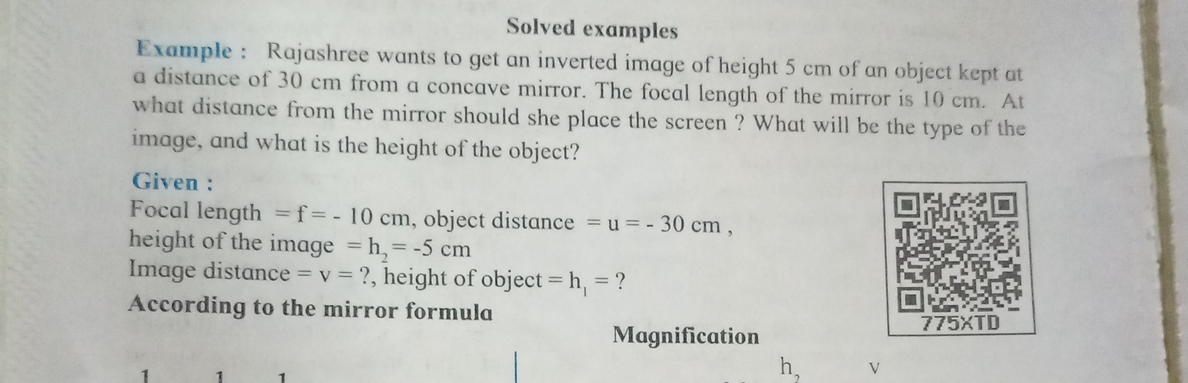 SOLVED: Solved examples Example: Rajashree wants to get an inverted ...