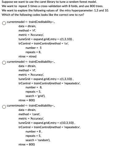 SOLVED: Texts: aranaom torestmodel We want to repeat 5 times a cross ...