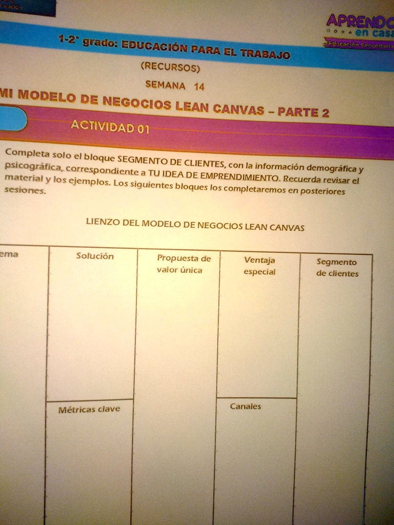 SOLVED: Mi modelo de negocio Lean Canvas parte 2. Primeroy segundo ... SOLVED: Mi modelo de negocio Lean Canvas parte 2. Primeroy segundo ...