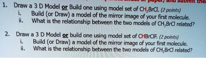 SOLVED: 1, cllu oubicunem Draw a 3 D Model gr Build one using model set ...
