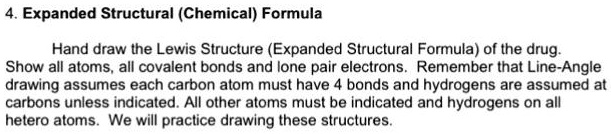 SOLVED: Expanded Structural (Chemical) Formula Hand-draw the Lewis ...