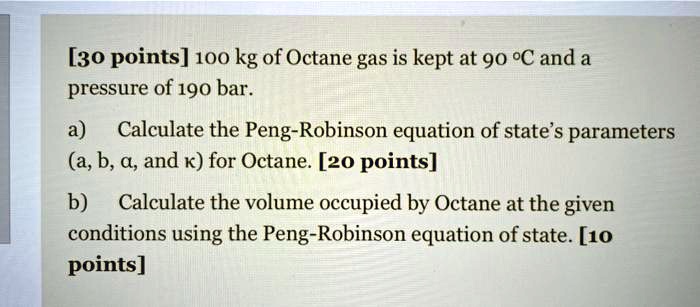SOLVED: solve with all steps and formulas please [30 points]100 kg of ...