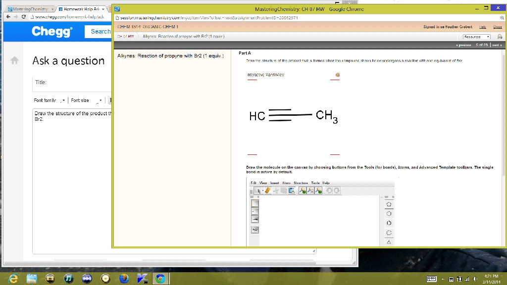 Alkynes Reaction Of Propyne With Br2 1 Equiv Part A Draw The Structure Of The Product That