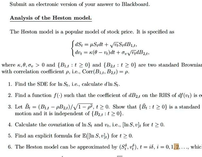analysis of the heston model the heston model is a popular model of ...