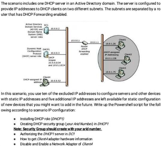 Get Answer The Scenario Includes One Dhcp Server In An Active Directory Domain The Server Is