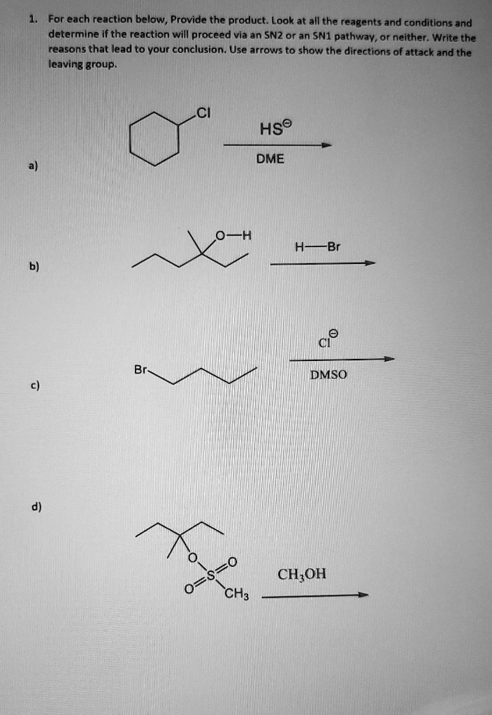 VIDEO solution: For each reaction below, provide the product. Look at ...