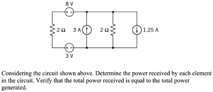 SOLVED: 8V 1.25A 3V Considering the circuit shown above, determine the ...