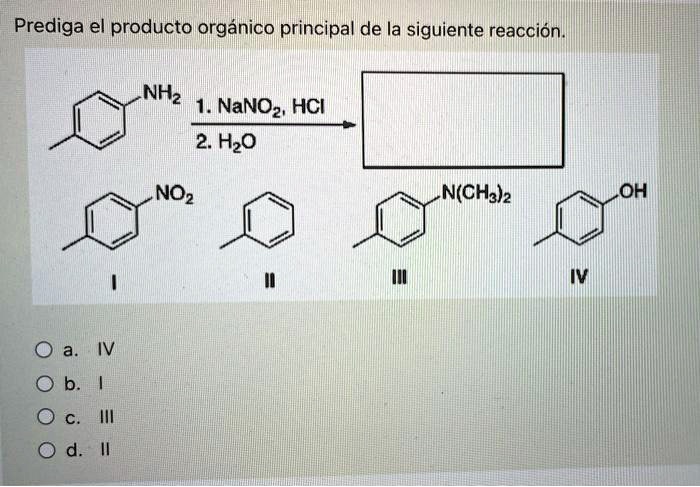 SOLVED: Predict the principal organic product of the following reaction ...