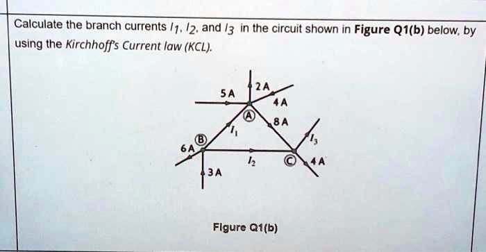 SOLVED: Calculate the branch currents /1, /z, and /3 in the circuit shown in Figure Q1(b) below ...