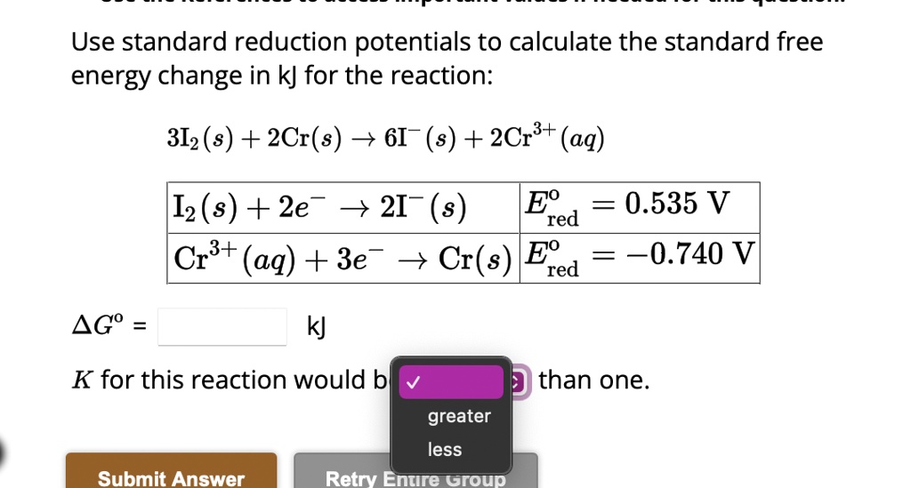 Video Solution Use Standard Reduction Potentials To Calculate The