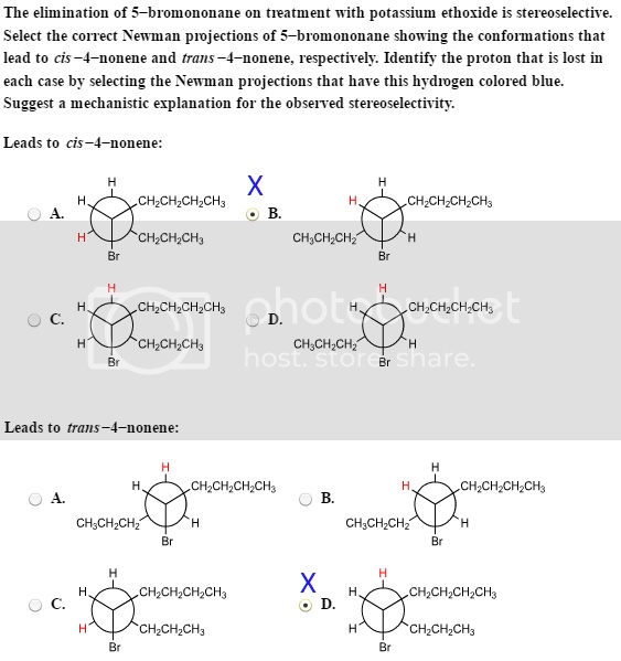 SOLVED: The elimination of 5-bromononane O treatment with potassium ethoxide stereoselective ...