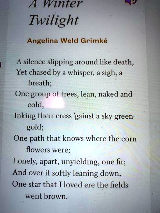 Angelina Weld Grimke Poems