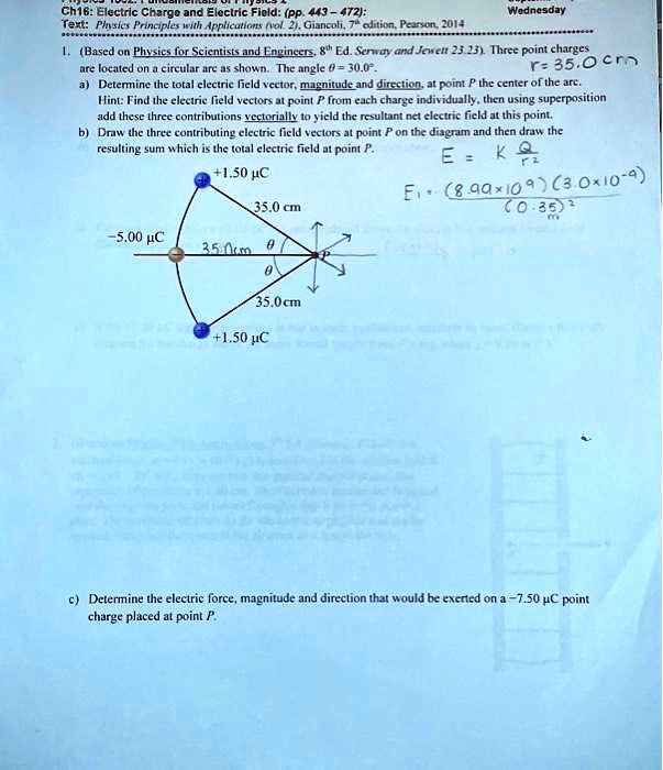 Ch16: Electric Charge and Electric Field: (pp. 443-472): Text: Physics Principles with ...