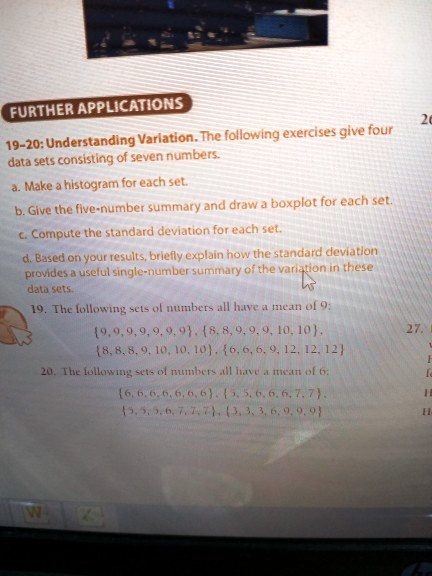 SOLVED: FURTHER APPLICATIONS Varlation. The following exercises give ...