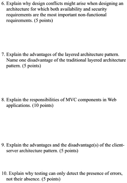 SOLVED: 6. Explain why design conflicts might arise when designing an ...