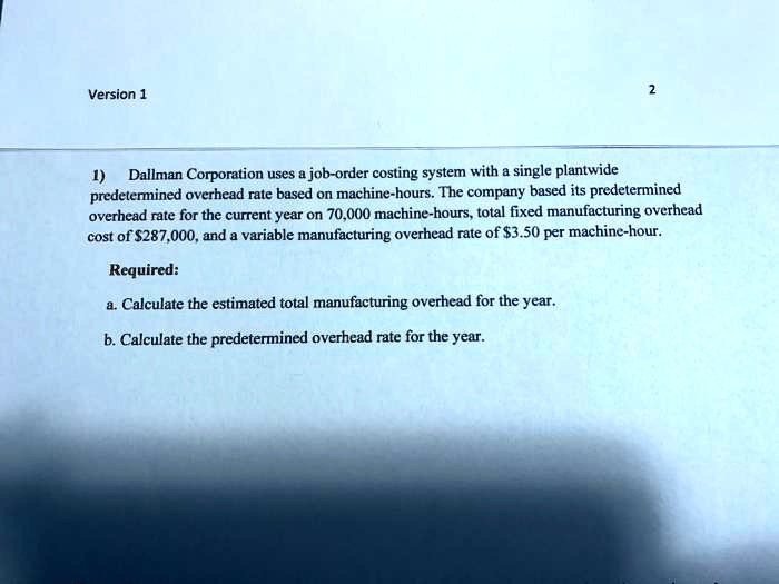 SOLVED: Dallman Corporation uses a job-order costing system with a ...