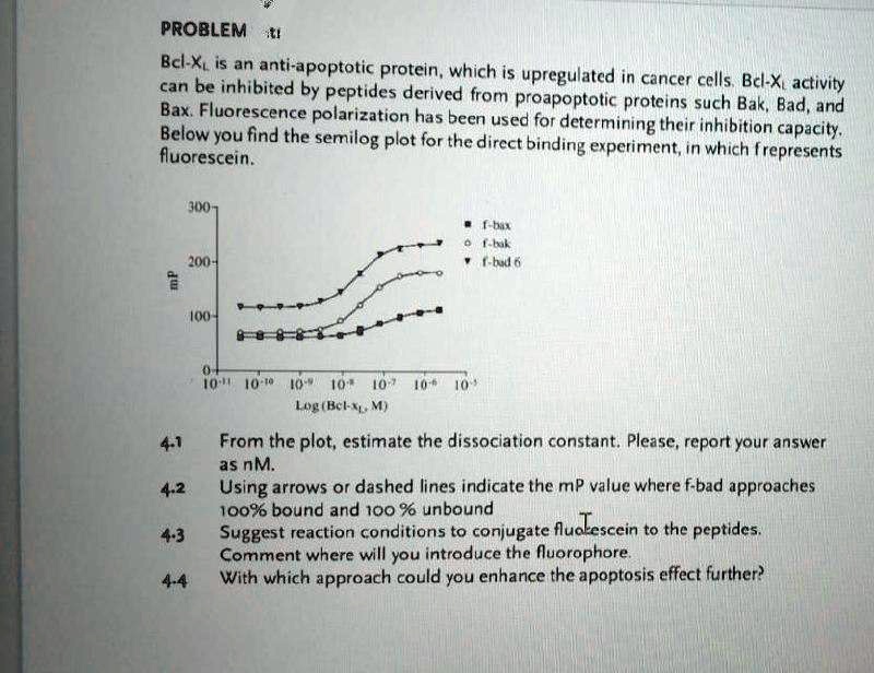 PROBLEM ti Bcl-XL is an anti-apoptotic protein, which is upregulated in ...