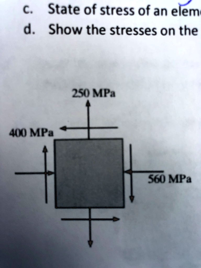 SOLVED: Draw Mohr's Circle to determine: 1) Principal stresses and ...